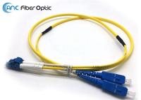 China Flat Duplex Optical Fiber Patch Cord LSZH SM OS2 2.0mm LC-SC 1M Easy To Strip for sale