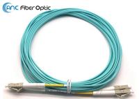 China LC To LC Fiber Optic Patch Cord 10G OM3 50/125 Aqua Duplex 2.0mm 3.0mm Custom for sale