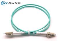 China LC To LC Fiber Optic Patch Cord 10G OM3 50/125 Aqua Duplex 2.0mm 3.0mm Custom for sale