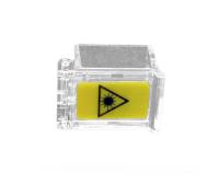 China Simplex SC Fiber Optic Adapter PBT Housing With Transparent Shutter Dust Cap for sale