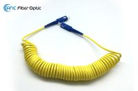 China Curl Patch Cord Fiber Optic SM G657B3 Simplex 3 Meters With SC LC FC Connectors for sale