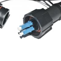 China Outdoor IP67 Fiber Optic Cable Patch Cord ODVA LC Duplex 2M Waterproof SM / MM for sale