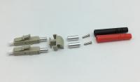 China LC Duplex Fiber Optic Connectors One Piece Unassembled SM MM For 3.0mm Cable for sale