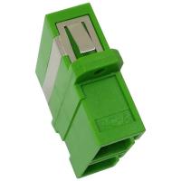 China OM4 OM3 SM SC Duplex Fiber Optic Adapters Flanged With Transparent Dust Cap for sale