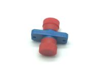 China Rectangle FC Fiber Optic Adapters Metal / Plastic Body SC Simplex Mount Hole for sale