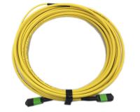 China 12F 24F MPO To MPO Fiber Optic Cable 4.5mm Double Jacket OM4 OM3 SM Optional for sale