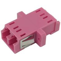 China OM4 LC Duplex Fiber Optic Cable Adapter SC Simplex Cutout Flanged Violet Color for sale
