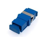 China SC Simplex Fiber Optic Adapters Flangeless Blue Green Beige Aqua Violet Color Optional for sale