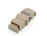 China SC Simplex Fiber Optic Adapters Flangeless Blue Green Beige Aqua Violet Color Optional for sale