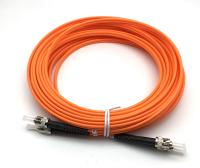 China ST To ST Fiber Optic Patch Cord LSZH 3.0mm Duplex Jacket MM 50/125 62.5/125 for sale