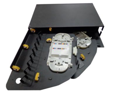 China Rack Mount 144C 48Port DLC Rotary Patch Panel 1u 2u 3u 4u for sale