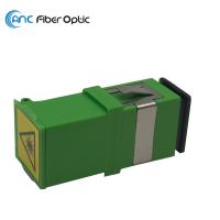 China SM Flangeless Fiber Optic Adapters Simplex Auto Shutter SC APC Adapter for sale
