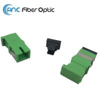 China SC APC SM Simplex Fiber Optical Adapter Side Shutter Without Flange for sale