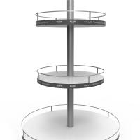 China Customized Round  Fashion Style Wine Display Rack Sparkling Beverage Metal Display Stands Wine Rack Metal for liquor store for sale