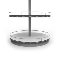 China Customized Round  Fashion Style Wine Display Rack Sparkling Beverage Metal Display Stands Wine Rack Metal for liquor store for sale