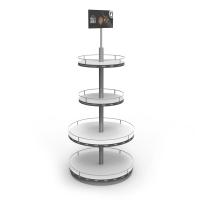 China Customized Round  Fashion Style Wine Display Rack Sparkling Beverage Metal Display Stands Wine Rack Metal for liquor store for sale