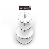 China Customized Round  Fashion Style Wine Display Rack Sparkling Beverage Metal Display Stands Wine Rack Metal for liquor store for sale