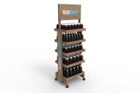 China New arrival wood display stand bottle display rack for healthcare products for sale