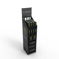 China Free Standing Sparkling Wine Display Shelf Metal Tube Display Stand with Removable Shelves for sale