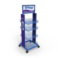 China Hot Selling Supermarket Water Bottle Display Shelves Metal Wire Display Racks With Customized Logo for sale