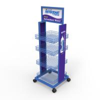 China Hot Selling Supermarket Water Bottle Display Shelves Metal Wire Display Racks With Customized Logo for sale