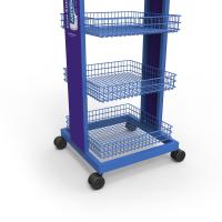 China Hot Selling Supermarket Water Bottle Display Shelves Metal Wire Display Racks With Customized Logo for sale