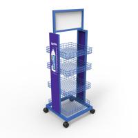 China Hot Selling Supermarket Water Bottle Display Shelves Metal Wire Display Racks With Customized Logo for sale
