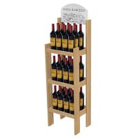 China Customized Vintage Display Stand Pinewood Wine Display Rack for Liquor Store for sale