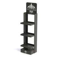 China Hot Selling Supermarket Double-side Wine Bottle Display Rack Floor Wine Display Stand With Custom Logo for sale