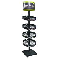 China Hot Selling Supermarket Double-side Wine Bottle Display Rack Floor Wine Display Stand With Custom Logo for sale