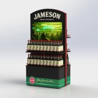 China Customized Wooden Display Rack Wooden Barcadi Display Stand Rum Retailing Idea for Retail Store for sale