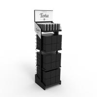 China Customized Double-sided Wine Racks Wine Rack Wood Wooden Display Stand for Canned Alcoholic Beverage for sale