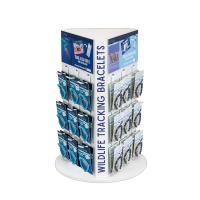 China Single Sided Wine Display Stand Countertop Display Steel Rack Beverage Dispenser for sale