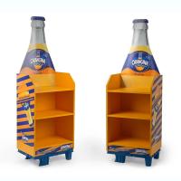 China Floorstanding Retail Store Alcohol Display Stand Wine Glass Display Stand For Cocktails for sale