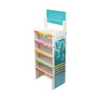 China Custom Vitamin Products Display Stand Floorstanding Wooden Display Shelf for Drug Store for sale