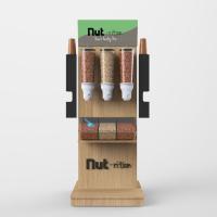 China Free Standing Wooden Candy Dispenser Display Stand for Snack Store for sale
