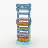 China Customized Baby Cleansing Water Display Rack Wooden Baby Products Display Rack for Maternal and Infant Store for sale