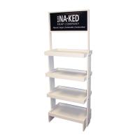 China Classic Wooden Bread Display Shelf Customized Desserts Display Rack for Bakeshop for sale