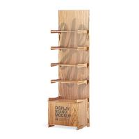 China Modern Free Standing Display Stand Wooden Food Display Stand For Grocery for sale