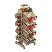 China Storage Wood Stand Displays Retail Wooden Dessert Display Snack  For Supermarket for sale