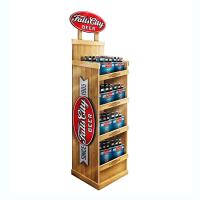 China Storage Wood Stand Displays Retail Wooden Dessert Display Snack  For Supermarket for sale