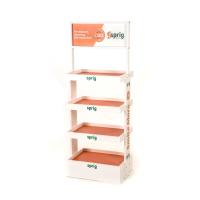 China 6 Layers Freestanding Display Stand Wood Food Display Stands For Food Store for sale