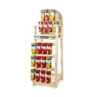 China 6 Layers Freestanding Display Stand Wood Food Display Stands For Food Store for sale