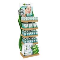 China POP Wine Display Stand Unique Design Wooden Beer Holder Countertop For Supermarket for sale