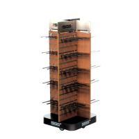 China Classical Wine Display Stand Wooden Display Shelf Beverage Juice Stand For Supermarket for sale