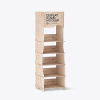 China Classical Wine Display Stand Wooden Display Shelf Beverage Juice Stand For Supermarket for sale