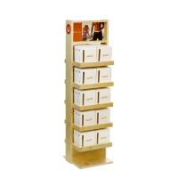 China Classical Wine Display Stand Wooden Display Shelf Beverage Juice Stand For Supermarket for sale
