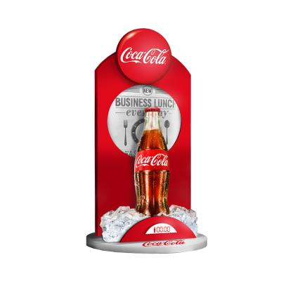 China Countertop Wine Display Stand Holder Wooden Beverage Dispenser Stand Can Rack For Cola for sale