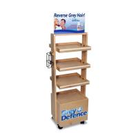 China Pinewood Pop Pos Display Candy Display Stand With Levelers For Candy Stores for sale