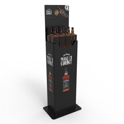 China Autolift Metal Whiskey Display Stand For Supermarket for sale